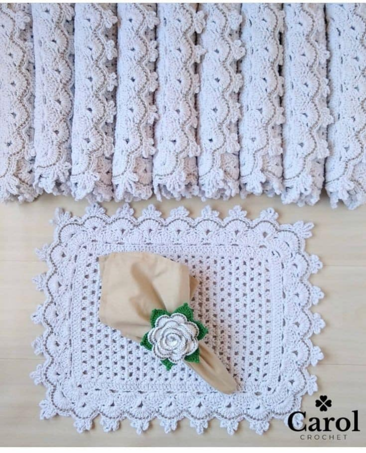 Estes jogos americanos de crochê vão transformar a sua mesa posta todos ...