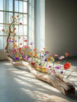 Arte com Flores em Tronco: Dicas para Criar Peças Rústicas e Sofisticadas