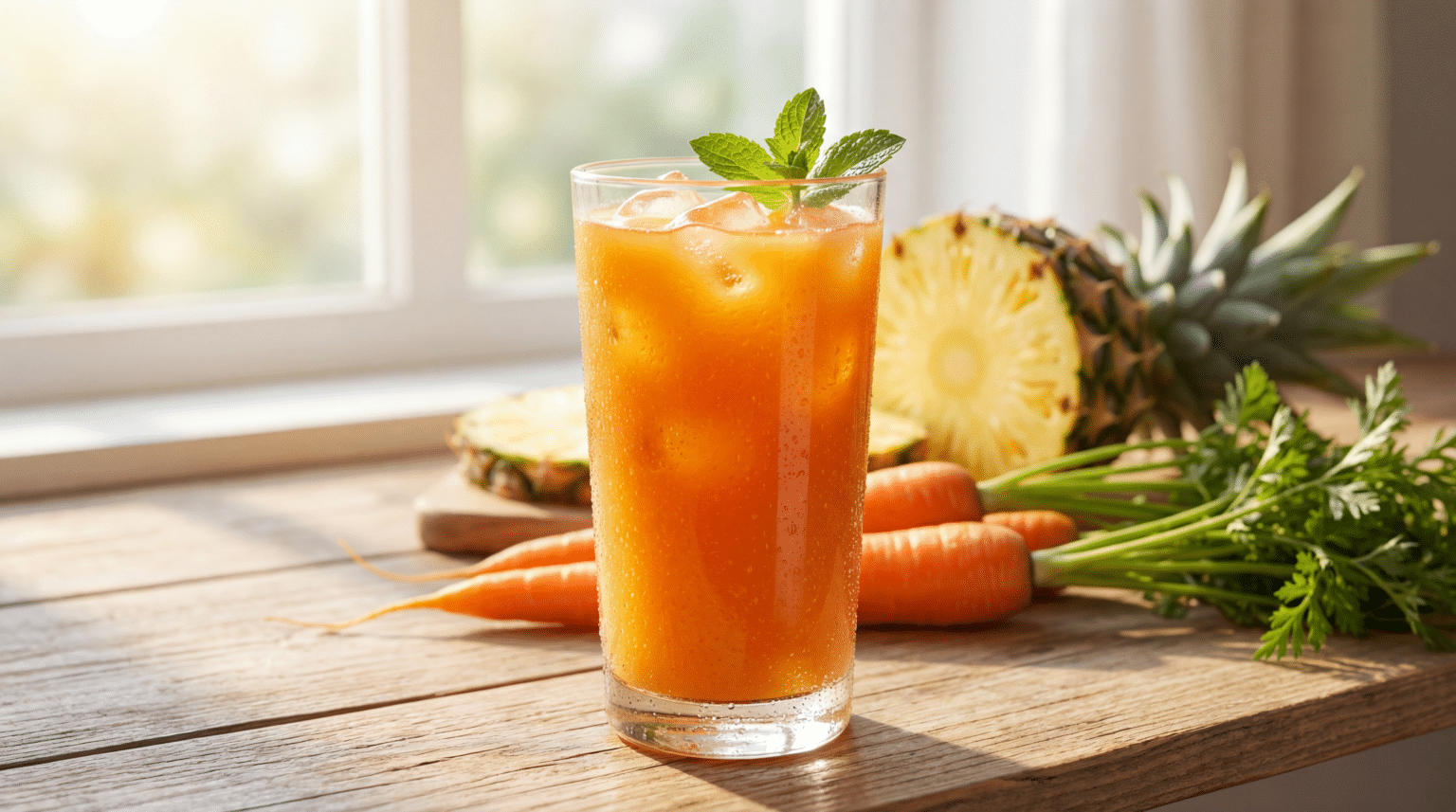 Benefícios do Suco de Abacaxi e Cenoura para a Saúde